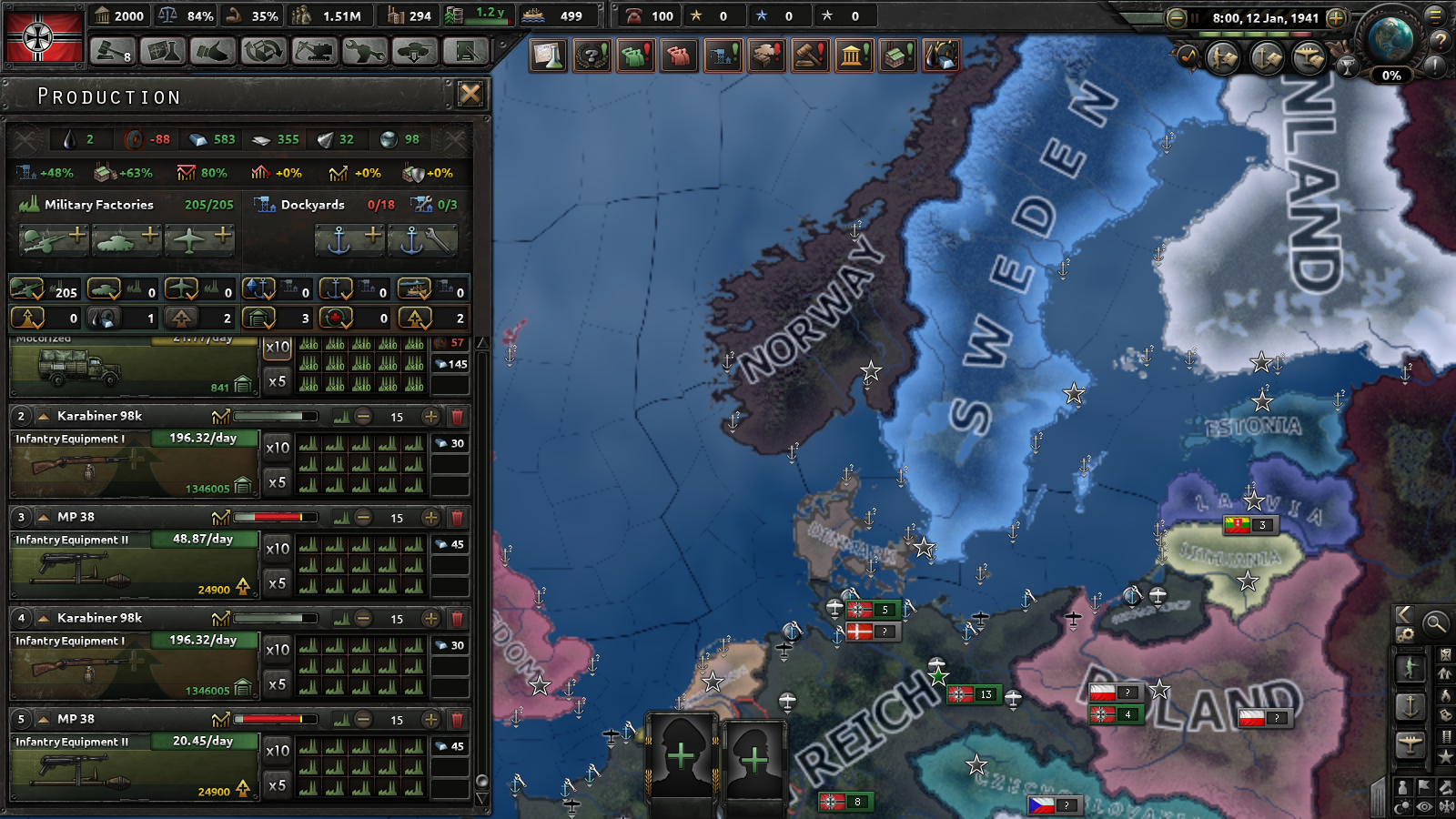 Which is better - lots of factories in a single line or multiple lines ...