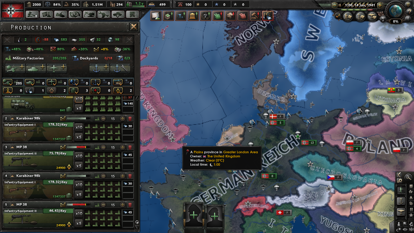 Which is better - lots of factories in a single line or multiple lines ...