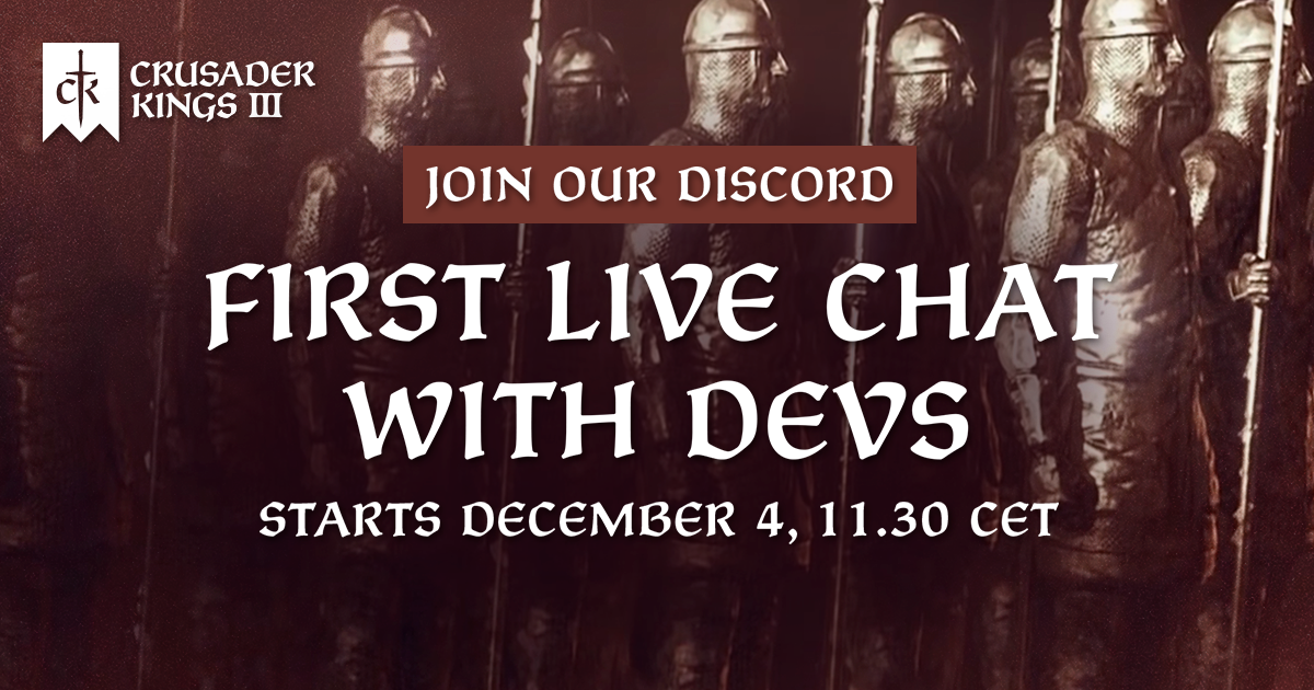 Discord Devs Live Chat #1 - December 4, 11:30am CET | Paradox ...
