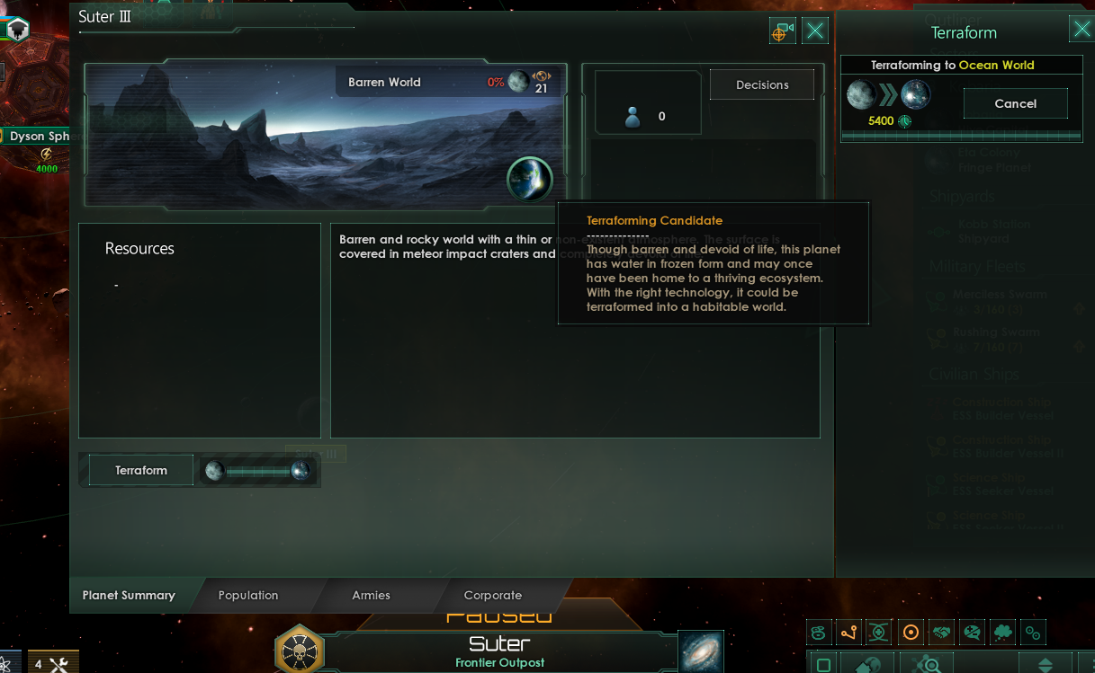 Dyson Spheres should ruin Terraforming Candidates. | Paradox ...