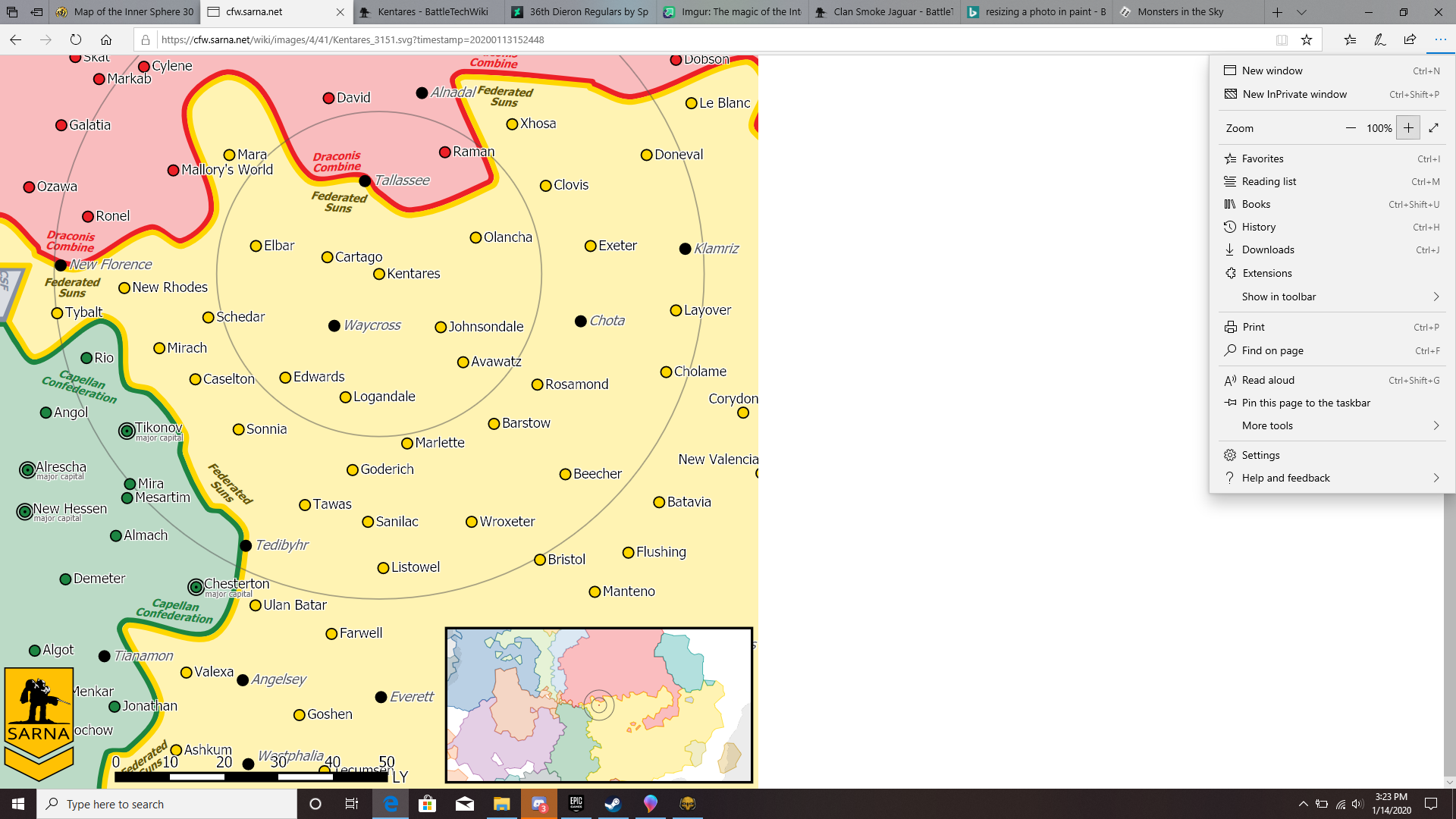 Map of the Inner Sphere 3025 (interactive, web-based) | Page 5 ...