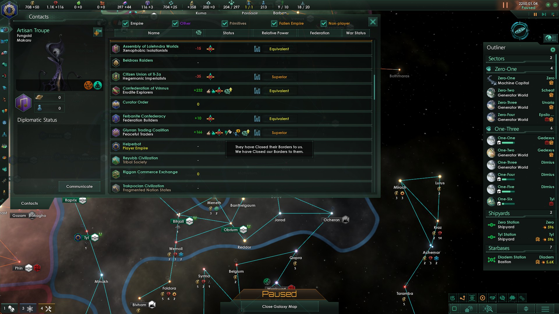 Stellaris - [2.6.1] & [65d2] AI empire's construction ship ignores my closed borders | Paradox ...