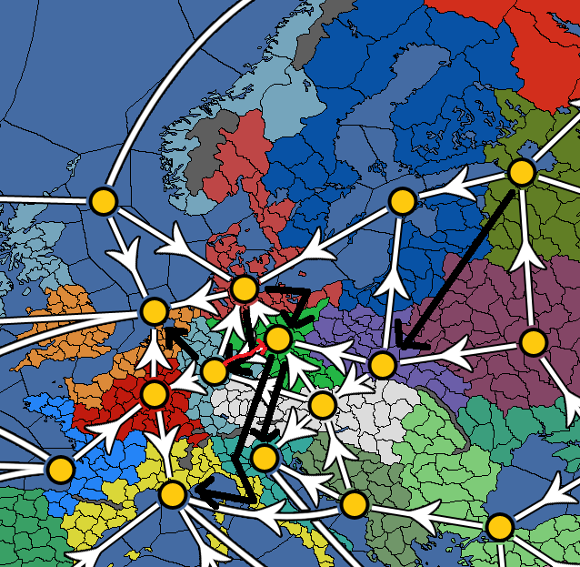 Flow of Trade in Europe via the Via Regia and the Via Imperii | Paradox ...