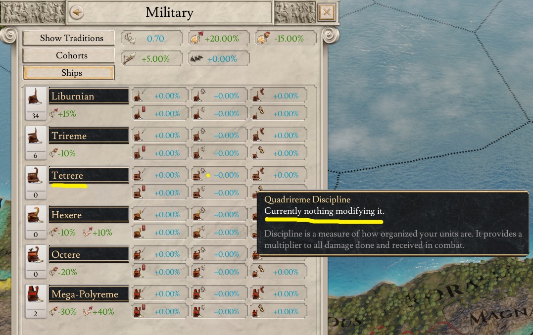 Tech "Centuria" gives bonus for "quadriremes", but no such ships can be ...