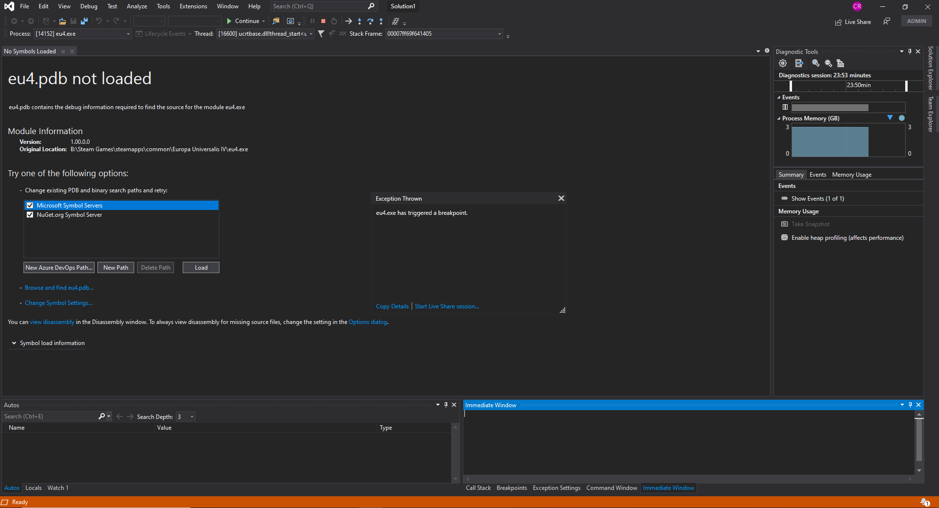 Assertion Failure pop-up | Paradox Interactive Forums
