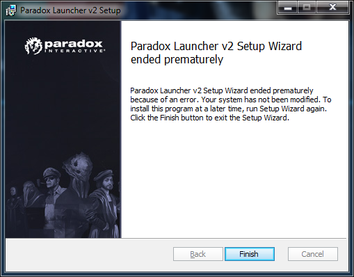 Accestence needed. Proplems with launcher v2 | Paradox Interactive Forums