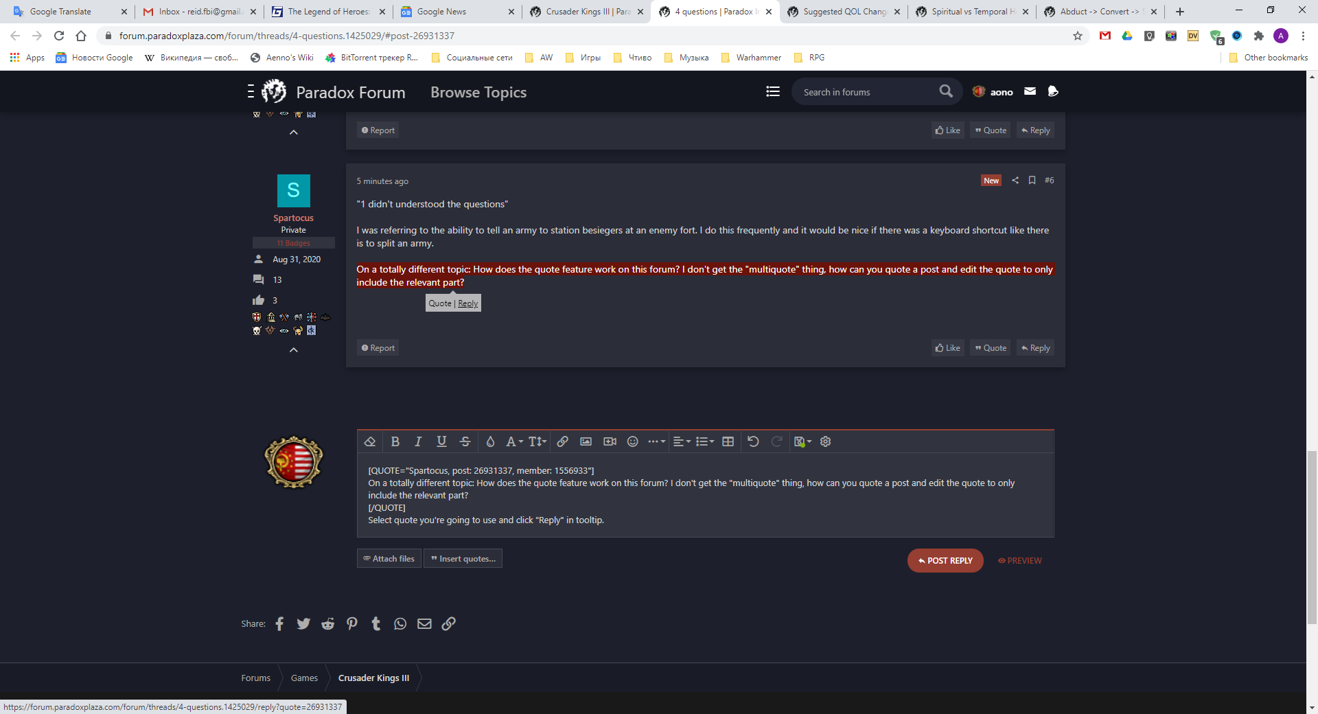 4 questions | Paradox Interactive Forums