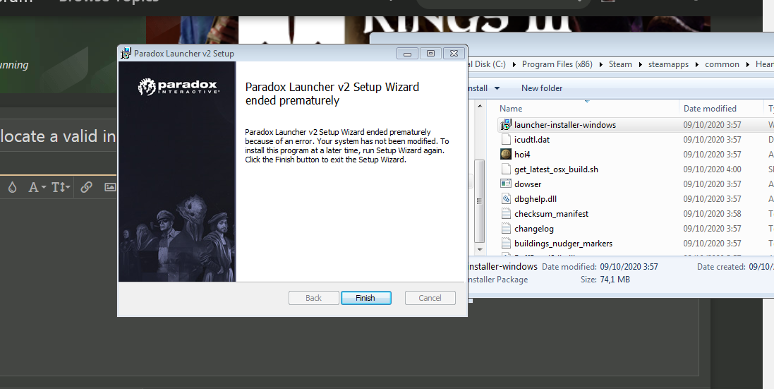 Help! could not locate a valid installation of the paradox launcher ... Help! could not locate a valid installation of the paradox launcher ...