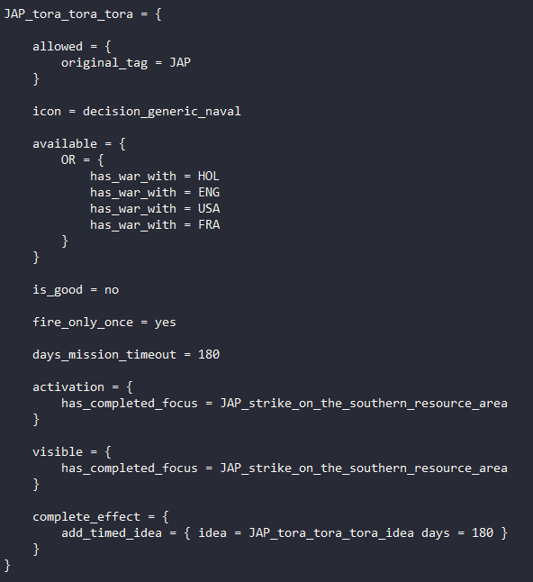 What is "Tora! Tora! Tora!" in HoI4? | Paradox Interactive Forums