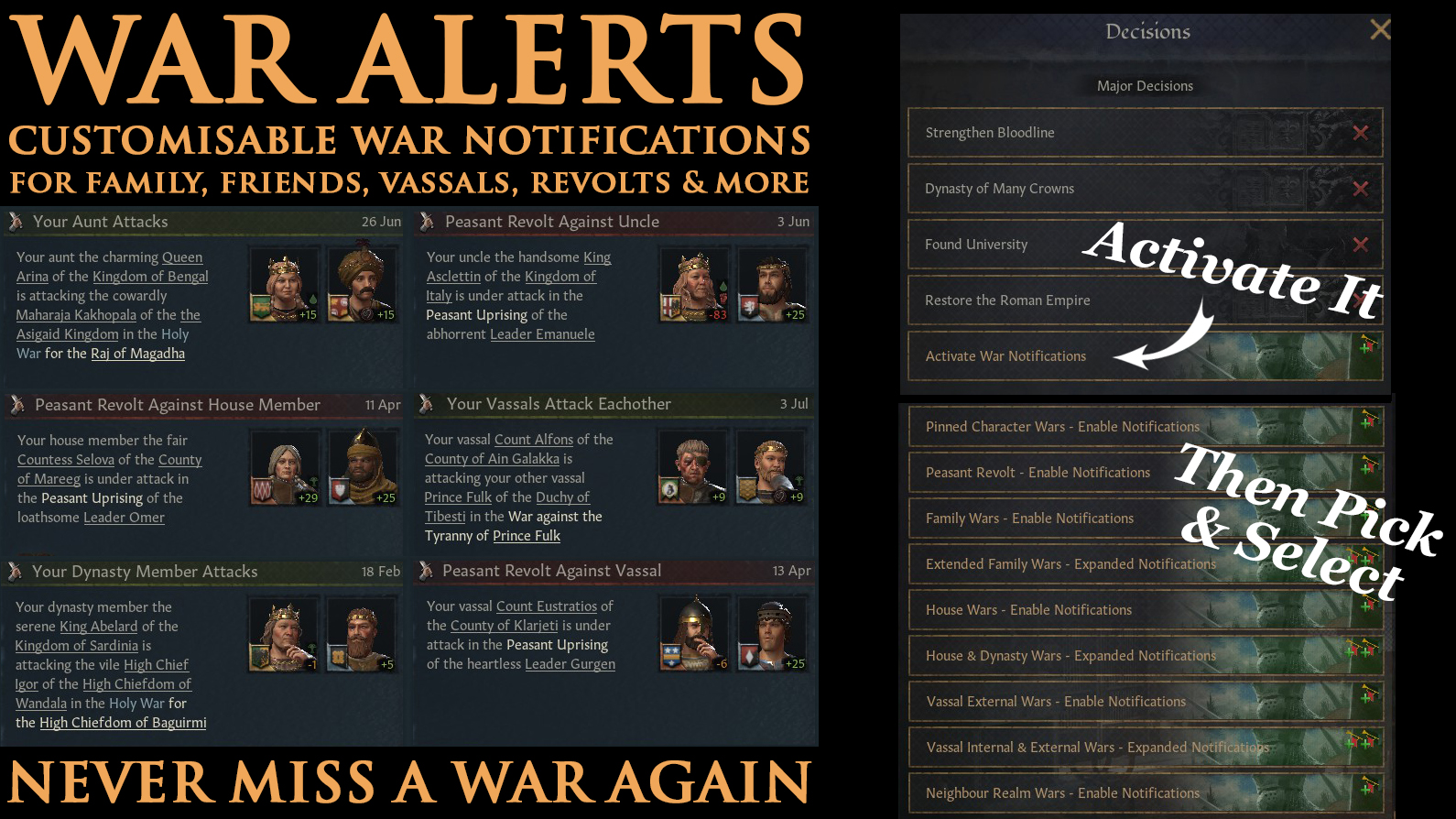 [MOD] War Alerts - Customisable War Notifications | Paradox Interactive ...