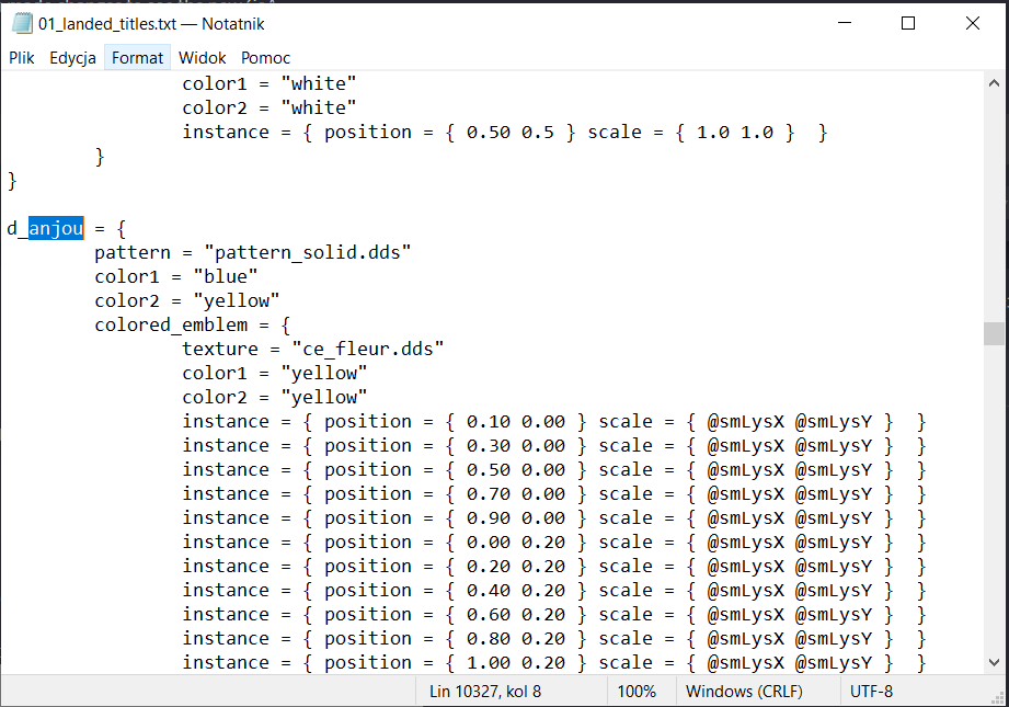 Is it possible to subbstitute a coat of arms in the game files ...