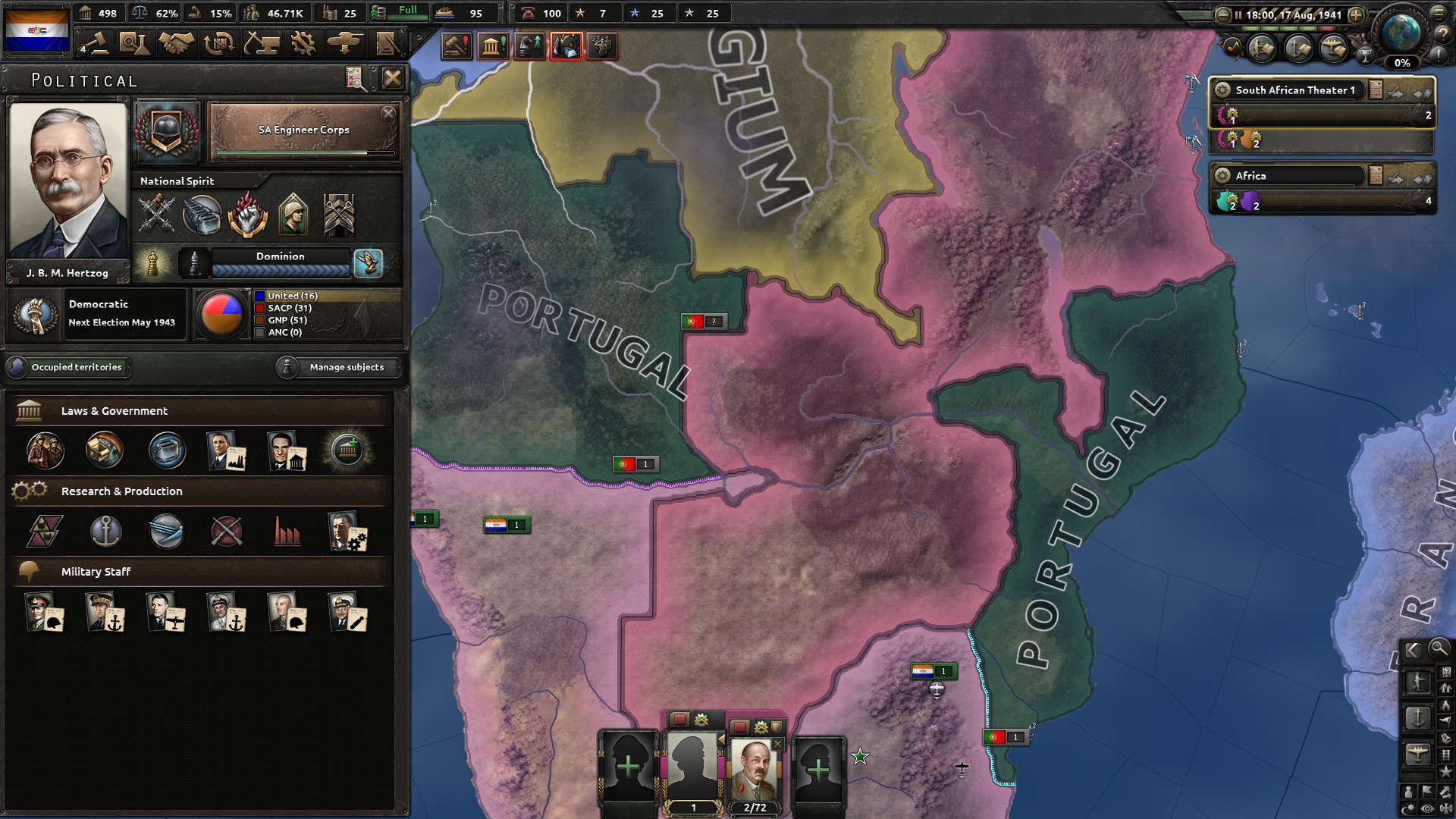 HoI 4 - South Africa doesn't go for independence with Custom Game Rules. v.1.10.3 | Paradox ...