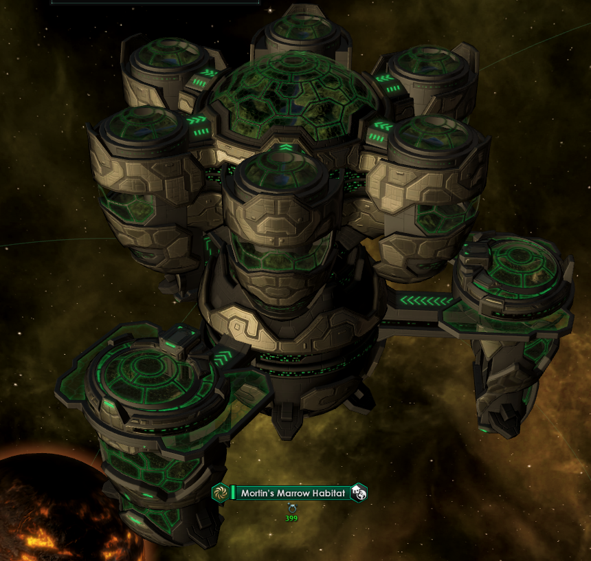 Ripping the leaves off plantoid ships gives them a rather sleek look ...