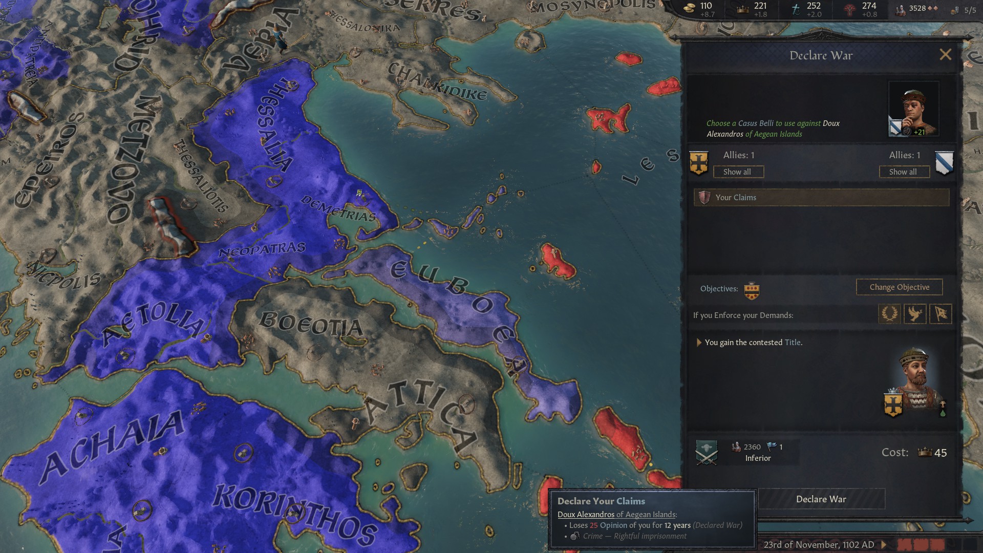 I can't declare war | Paradox Interactive Forums
