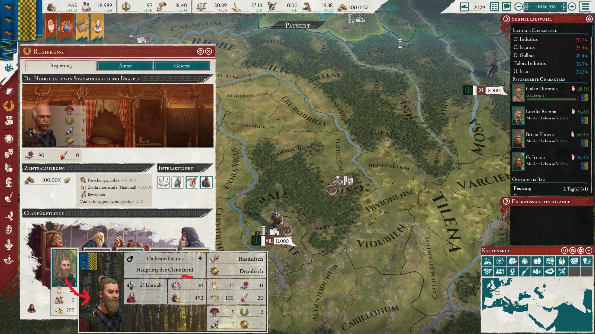 I:R - After death of tribal ruler one clan has no more Clan Chief, but ...