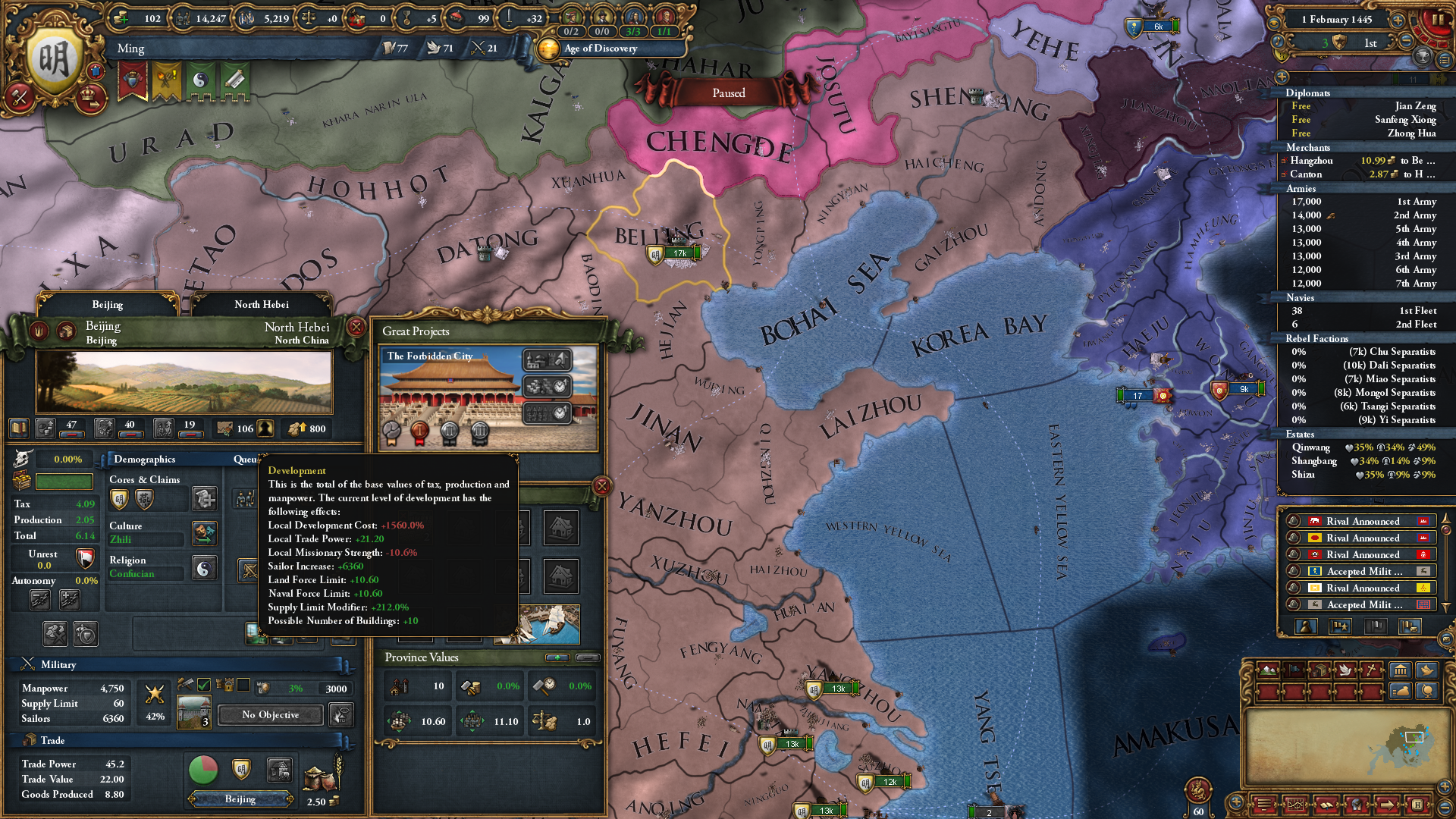 Remove the ability for tributary overlords to "Concentrate development into our lands" on their ...