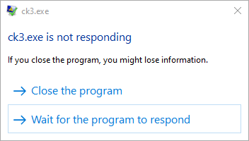 The program ck3.exe version 1.0.0.0 stopped interacting with Windows ...
