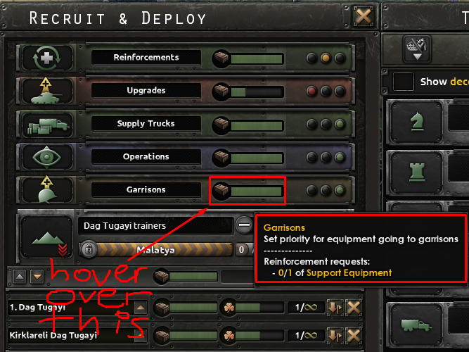 Why my garrison is not getting equipment? | Paradox Interactive Forums
