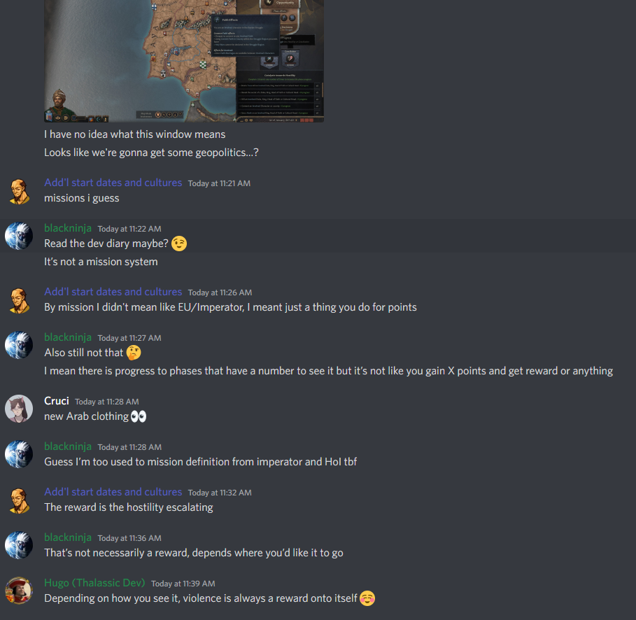 Some more info about Struggles from devs in the Modding DIscord ...