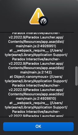 HoI4 launcher won't launch, gives me a weird error message. | Paradox ...