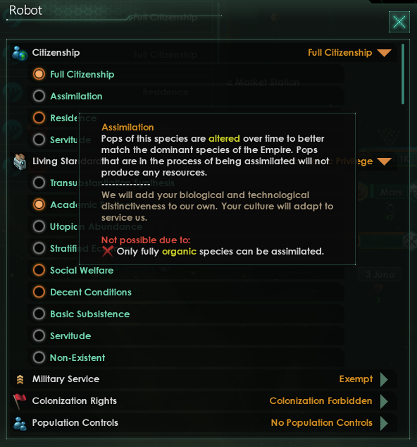 Tech ascended assimilation should not be organics only. AI should be ...