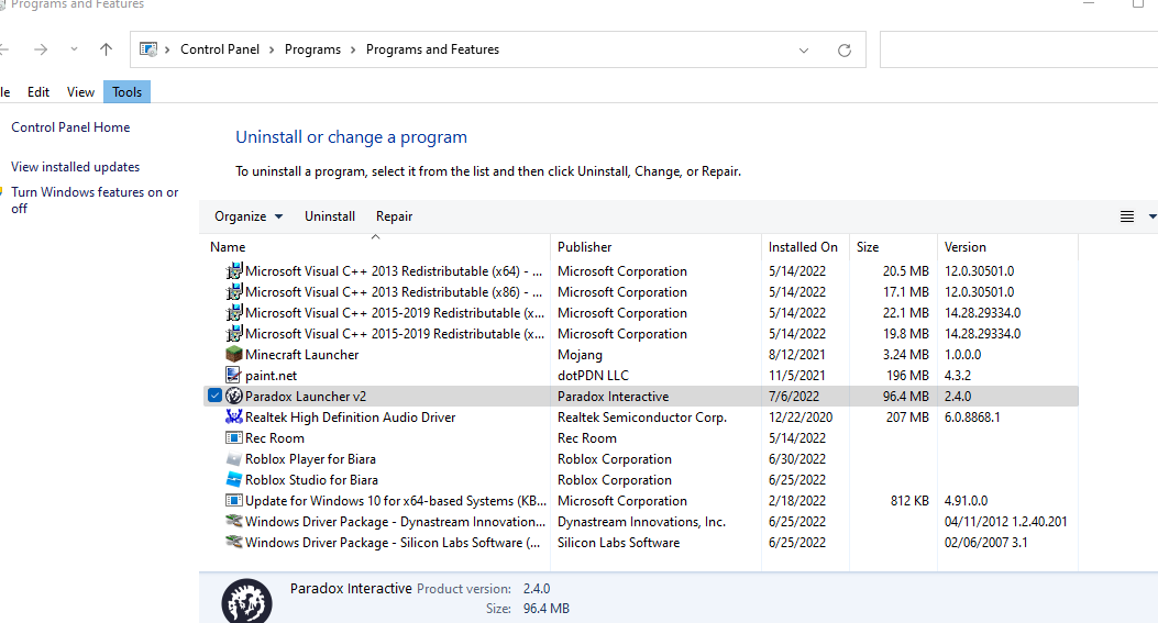 Paradox launcher won't uninstall | Paradox Interactive Forums