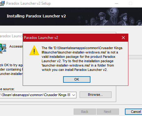 Crusader Kings 3: Paradox Launcher V2 doesn't install | Paradox ...