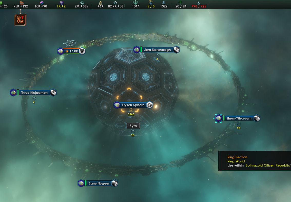 Stellaris - AI building a ringworld on top of dyson sphere under ...