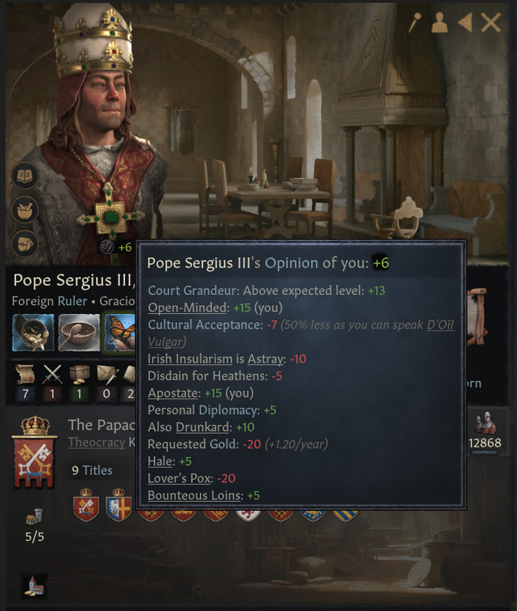 Head of Faith Opinion Modifiers not Working | Paradox Interactive Forums