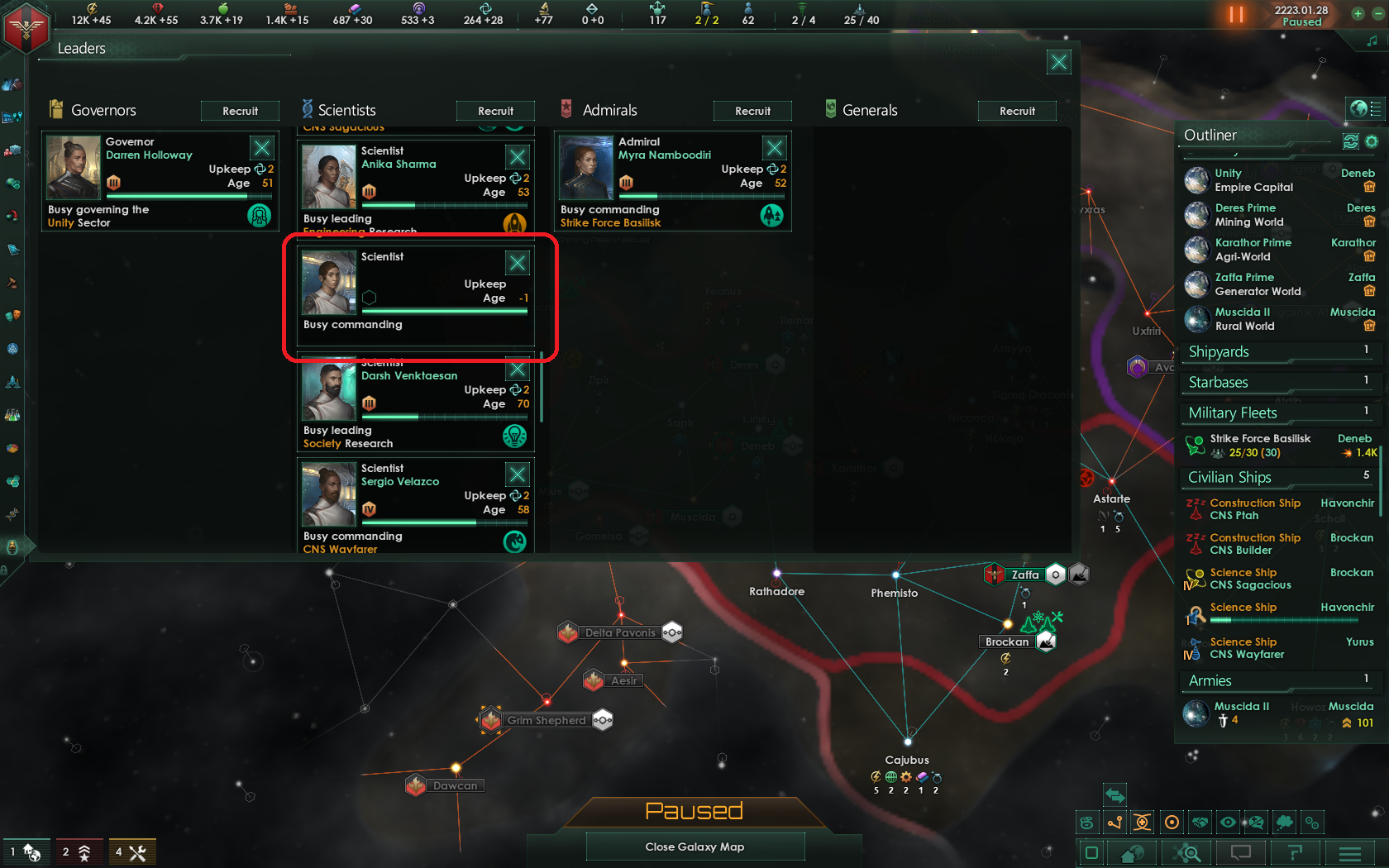 Stellaris - "The Exile" event has weird temporary effects on leader ...