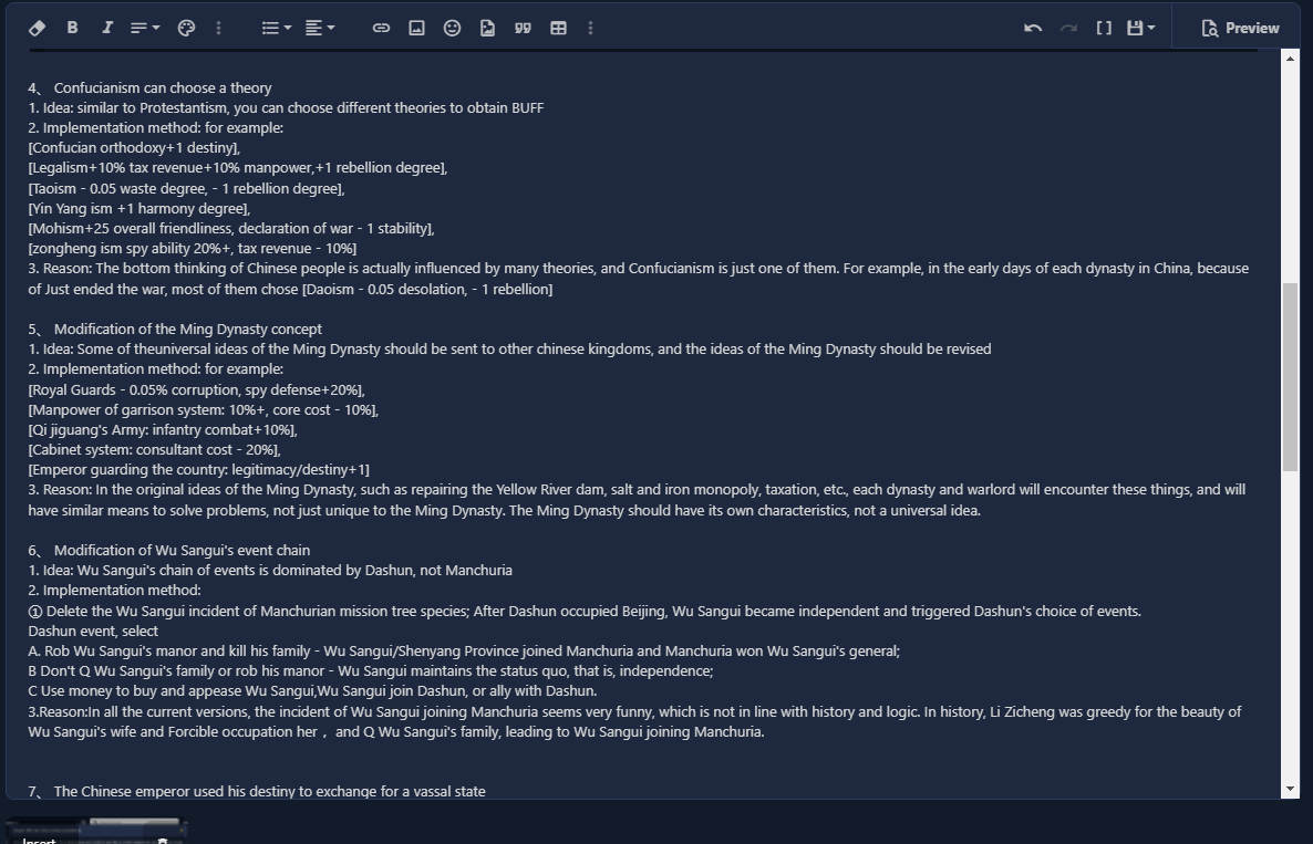 (long article) Dear developer, suggestions for make Ming better ...