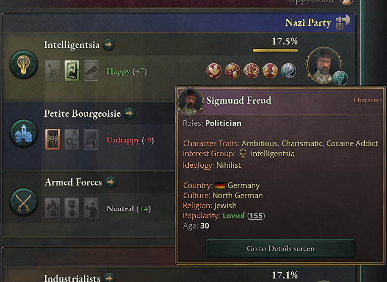 Vic3 is the first PDX game with (real) internal politics, and I like it ...