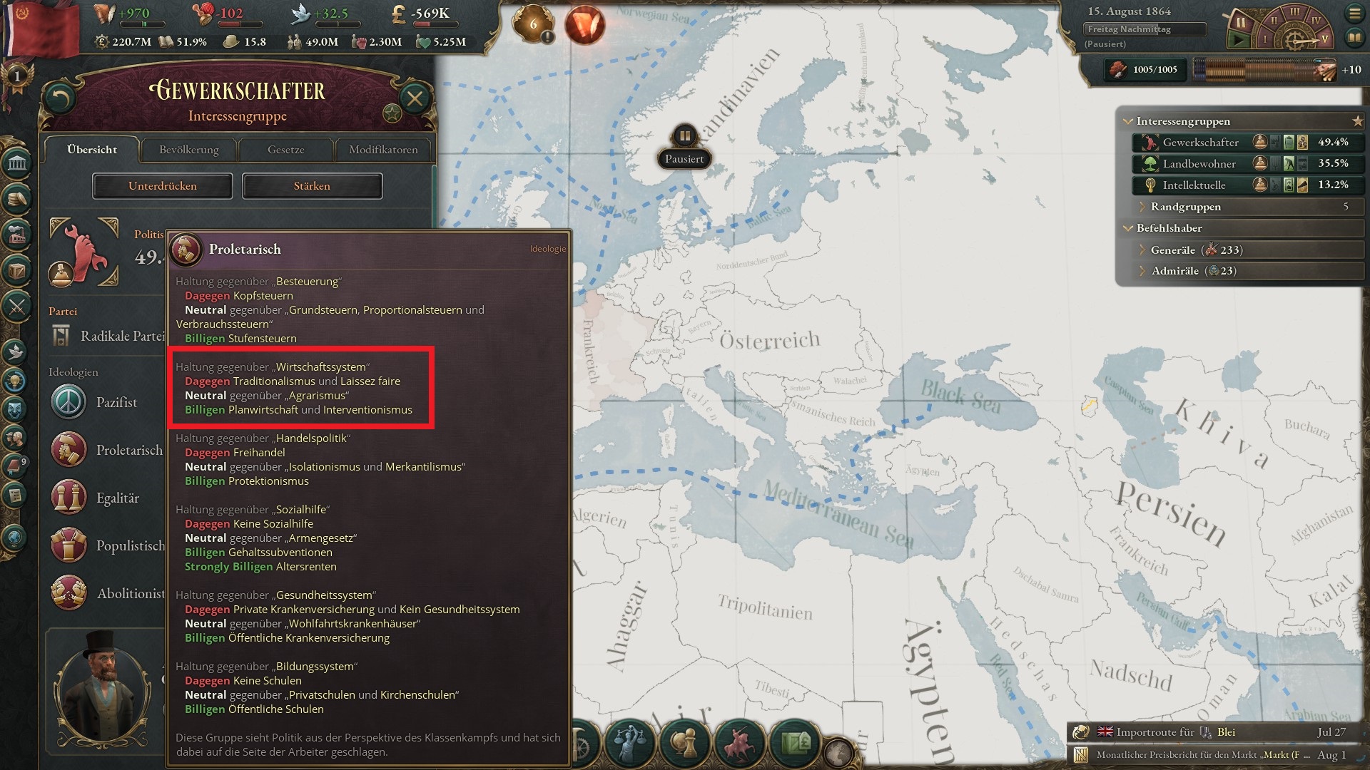 Duplicate - Victoria III - Cannot enact Command Economy as Communist France with the Unionists ...