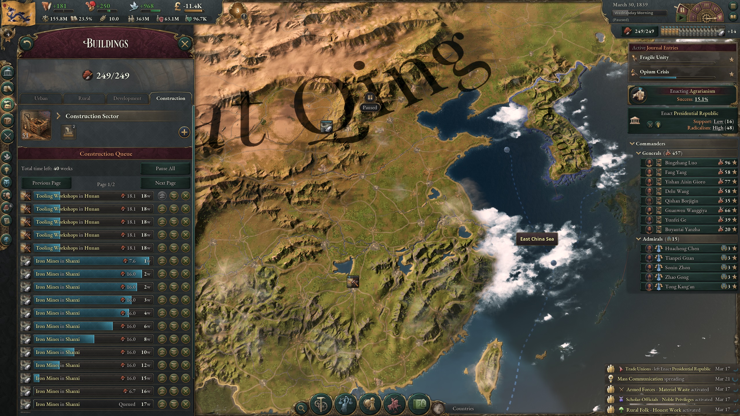 Reach1.4 Billion GDP and 6000 Construction in 1860 : Play AS Qing ...