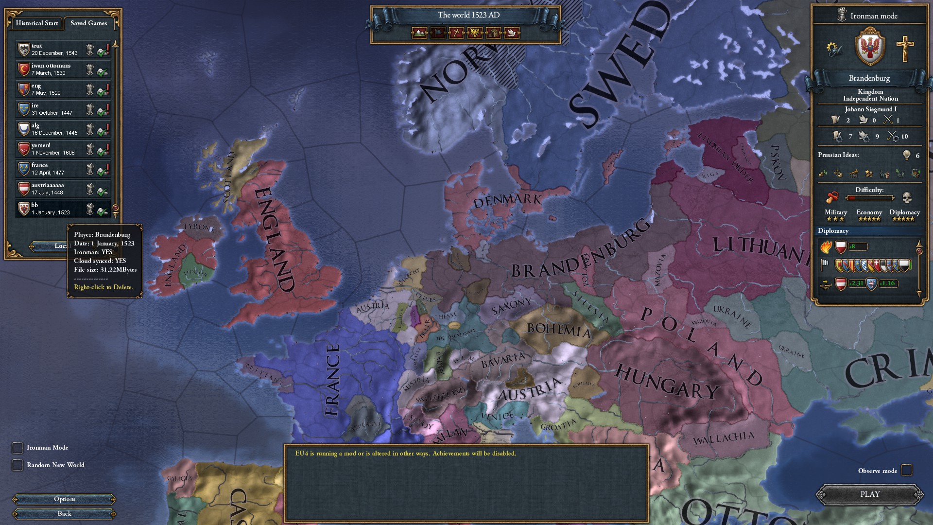 Can't continue game, Iron man blocked? | Paradox Interactive Forums