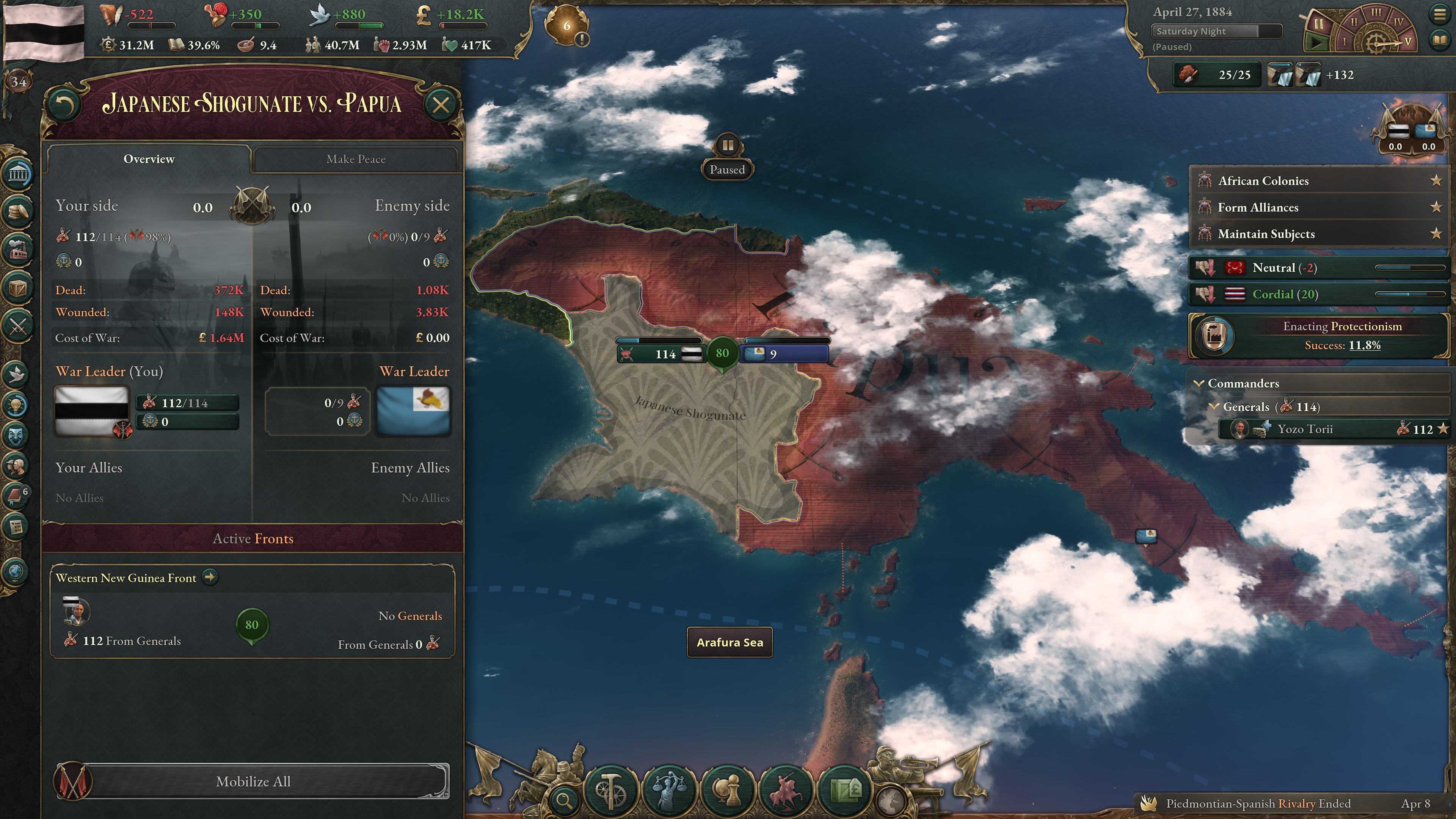 Vicky 3 War System 114 lose vs 9, (screenshots included) | Paradox ...