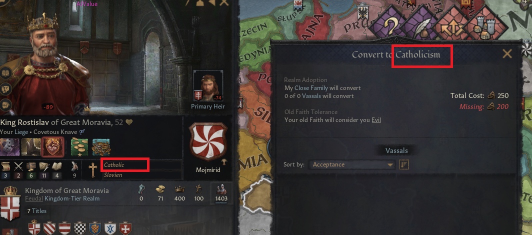 A custom ruler can be Era Zaharrak (Basque pagan), then this faith ...