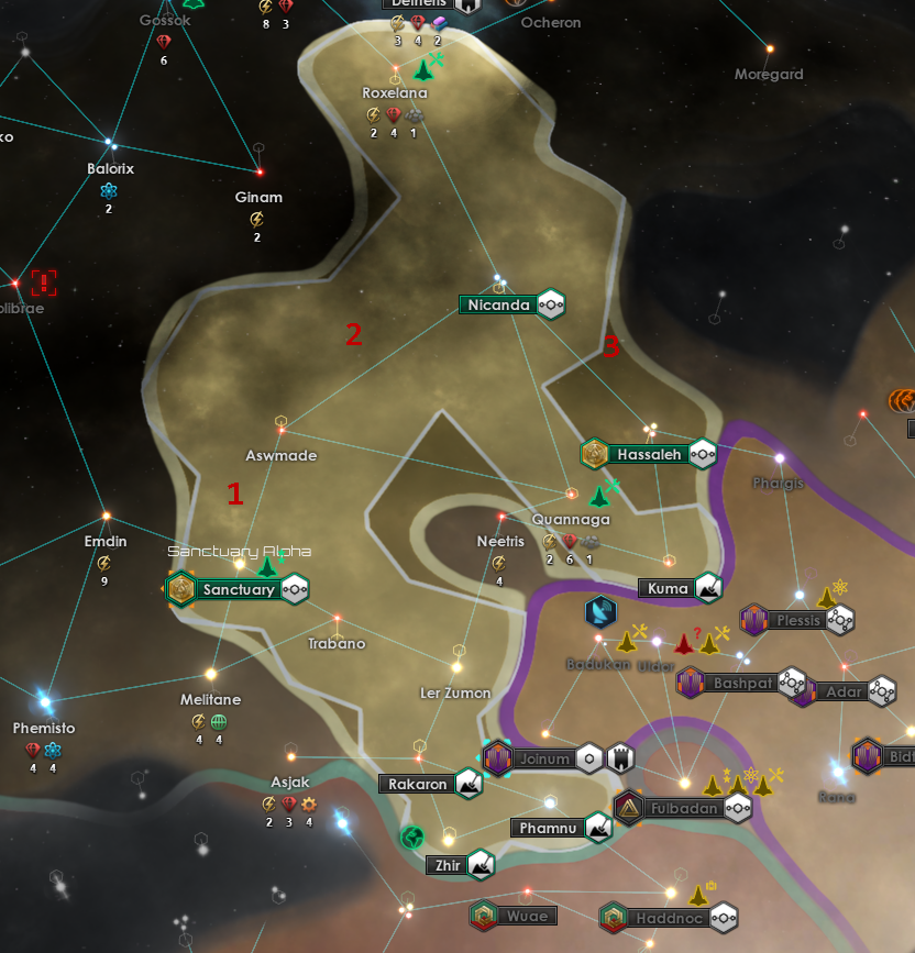 Stellaris - Sector not expanding properly when there are multiple paths ...