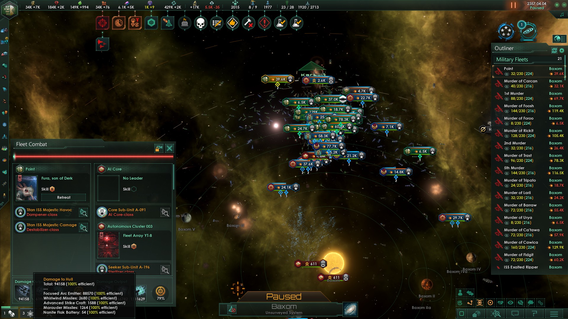 Stellaris - v.3.6.1 [a6c5] Carrier Strike Craft get Stuck flying ...