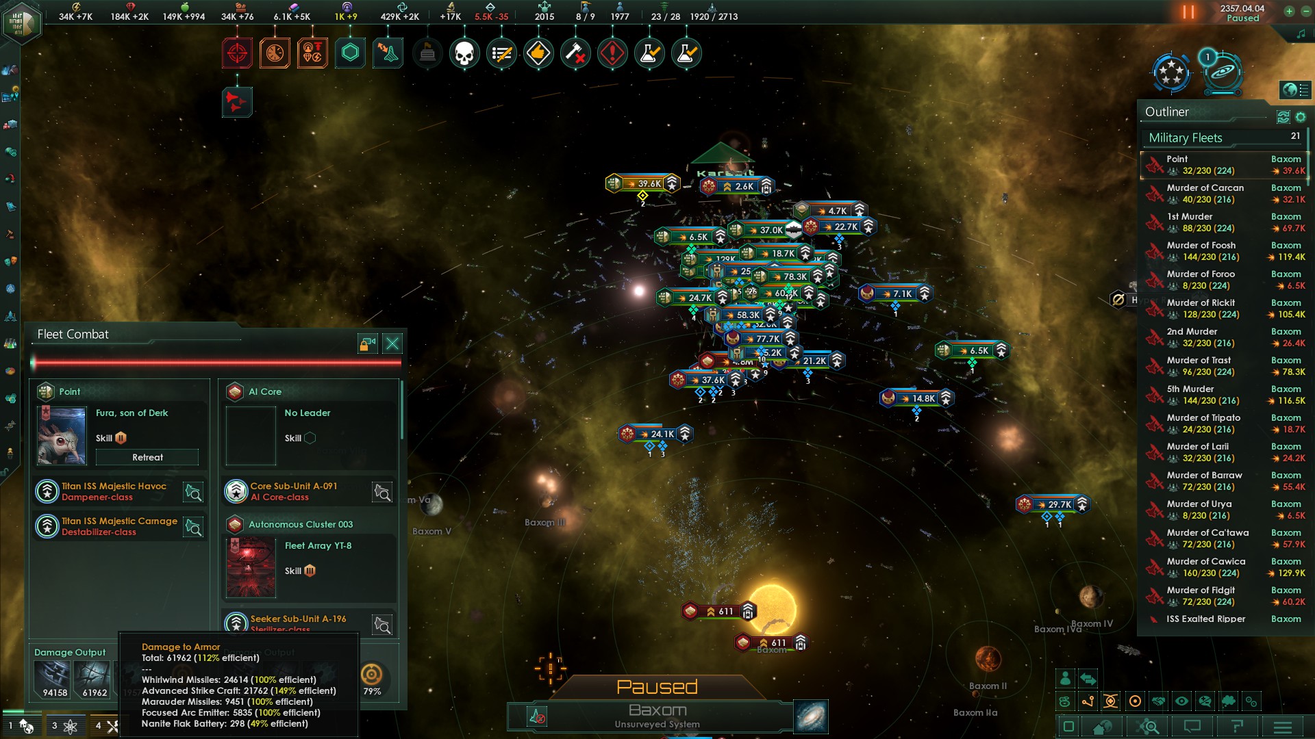 Stellaris - v.3.6.1 [a6c5] Carrier Strike Craft get Stuck flying ...