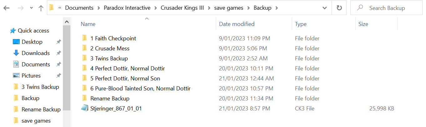 Save Scumming and Manipulating Chances with the Renamer to achieve Perfect Children etc ...