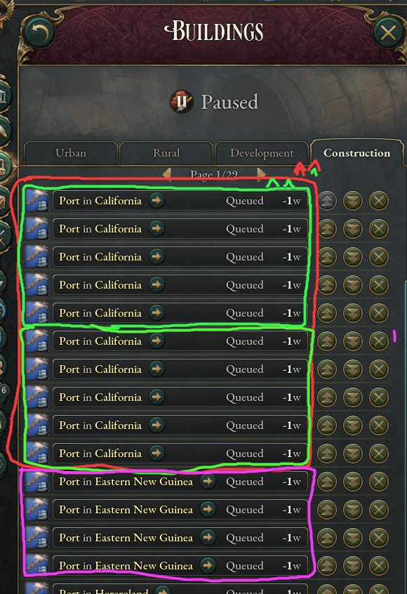 Make humongous construction queues less tedious | Paradox Interactive Forums