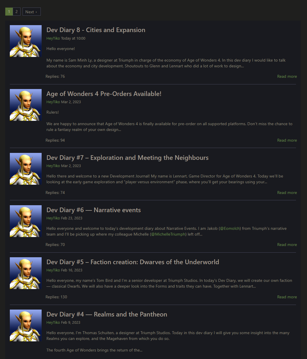 List of all dev diaries? | Paradox Interactive Forums