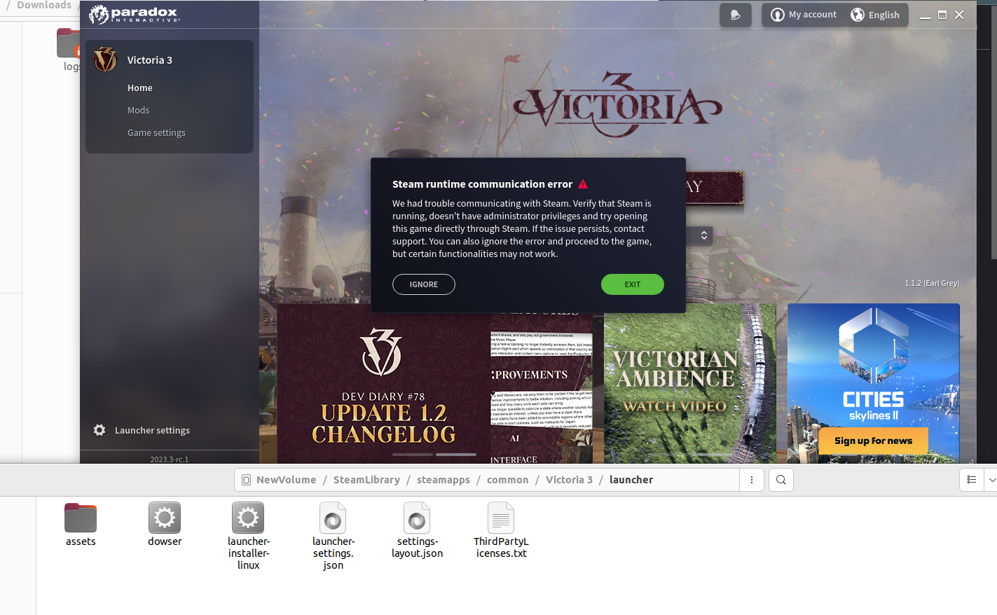 link paradox launcher and Victoria 3 from steam in ubuntu | Paradox ...