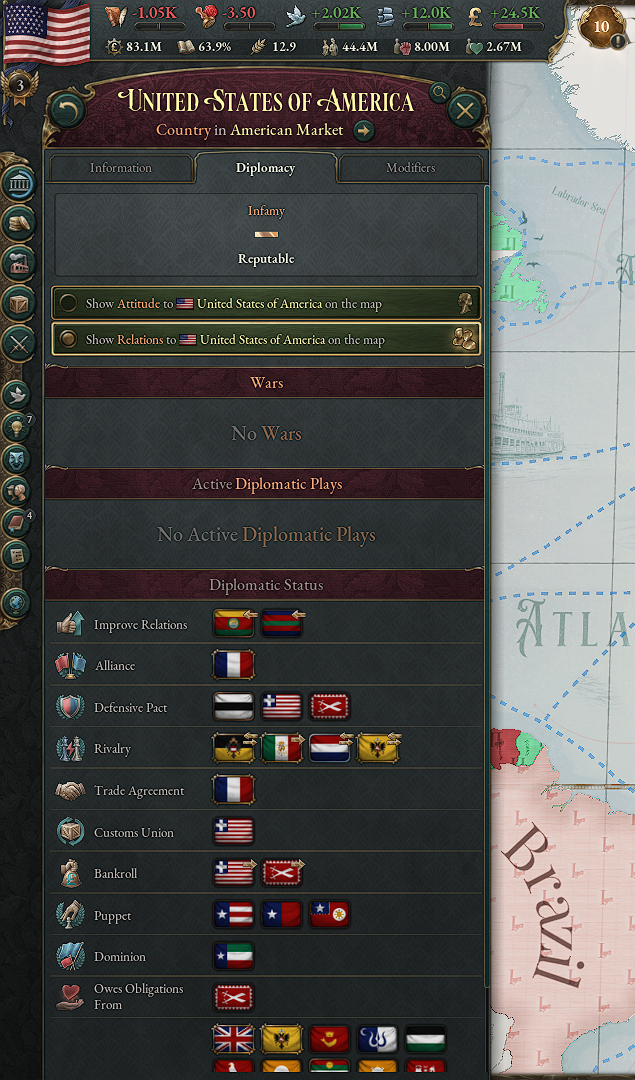 Declared Interests should be at the Bottom of the Diplomacy Tab ...