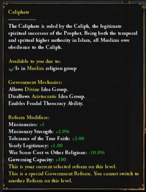 Anyone tried the new Caliphate government? | Paradox Interactive Forums
