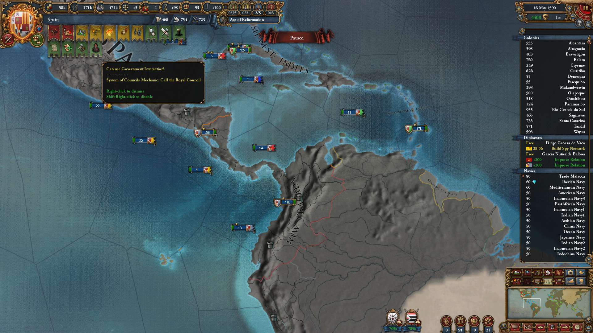 Repair the system of council (Spanish government mechanic) | Paradox Interactive Forums