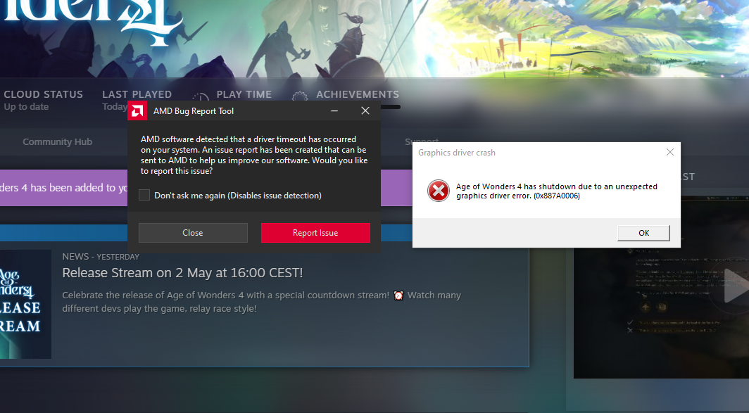 Duplicate - Graphics Driver Crash | Paradox Interactive Forums