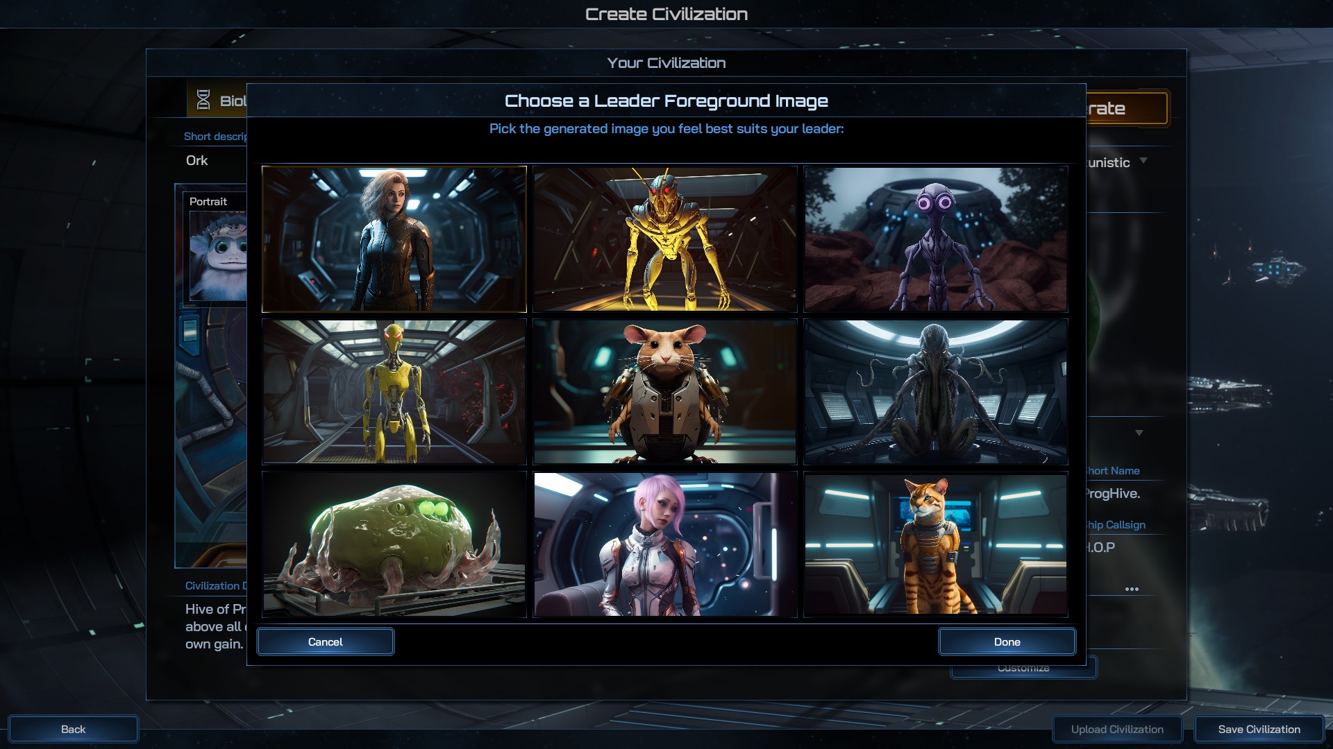 Ai generated species portraits | Paradox Interactive Forums