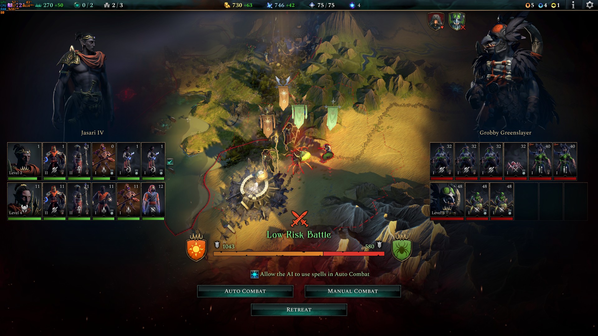 In Review - During Combat Preview Enemy has the same color as the ...